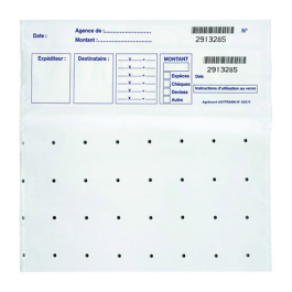 Sachet de sécurité opaque pour billets