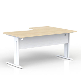 Plan compact Idol avec VDF 160x120 RG Chêne clair - Pieds Blanc